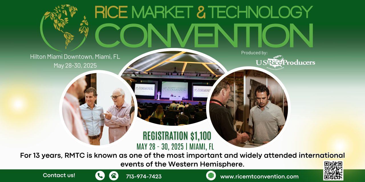 Rice Market & Technology Convention | May 28-30, 2025, | Miami, Florida
